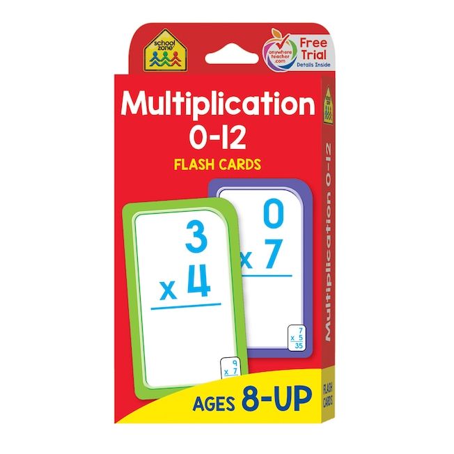 Multiplication 0-12 Flash Cards